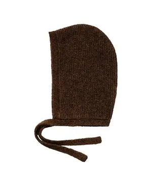 HYER GOODS Upcycled Alpaca Wool Tie Balaclava - Brown
