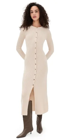 Ba&sh Anisa Knit Maxi Dress - Beige