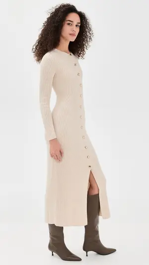 Ba&sh Anisa Knit Maxi Dress - Beige