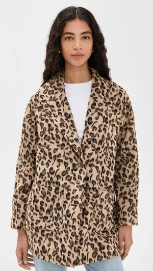 Z Supply Lennon Animal Print Coat