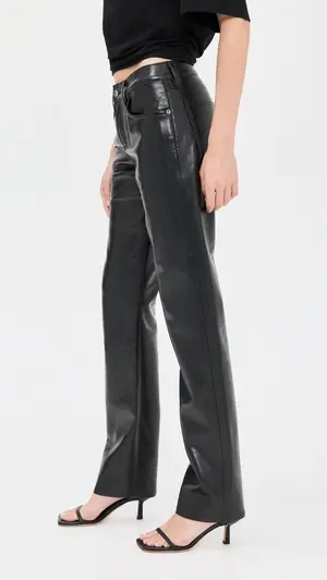 AGOLDE Recycled Leather Slim Jeans - Detox
