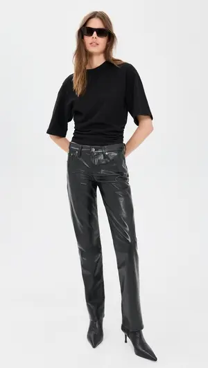 AGOLDE Recycled Leather Slim Jeans - Detox