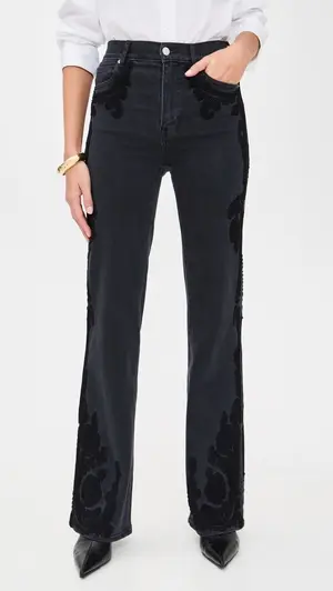 Veronica Beard Crosbie High-rise Wide-leg Jeans