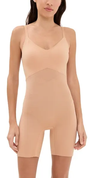 HONEYLOVE Mid-thigh Bodysuit - Sand
