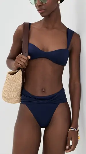 Agua Bendita Fiore Solids Malory Bikini Top - Multicolor
