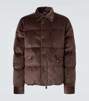 Moncler Elgon Cotton Corduroy Down Ski Jacket
