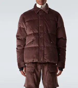 Moncler Elgon Cotton Corduroy Down Ski Jacket