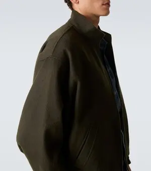 Auralee Camel Hair Flannel Blouson Jacket - Green