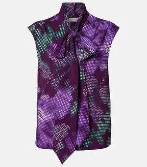 Dries Van Noten Floral Tie-neck Top - Multicoloured
