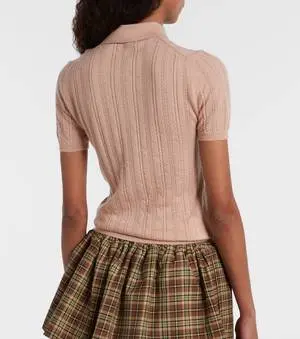 Miu Miu Cashmere Polo Sweater - Pink