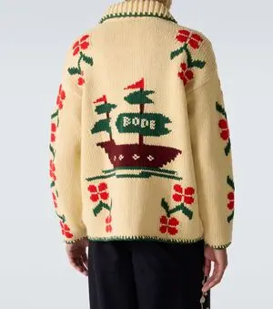 BODE Pirate Ship Virgin Wool Cardigan