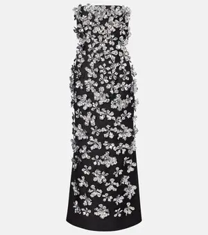 EMILIA WICKSTEAD Leilani Embellished Strapless Gown