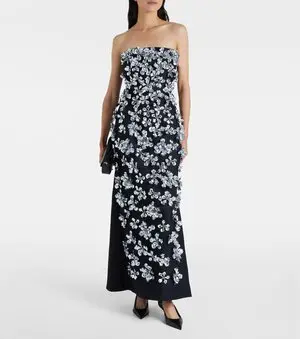 EMILIA WICKSTEAD Leilani Embellished Strapless Gown