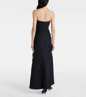 EMILIA WICKSTEAD Leilani Embellished Strapless Gown