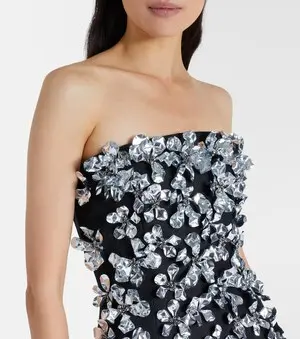 EMILIA WICKSTEAD Leilani Embellished Strapless Gown