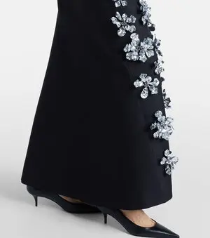 EMILIA WICKSTEAD Leilani Embellished Strapless Gown