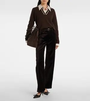 Citizens Of Humanity Ayla Cotton-blend Straight Pants - Brown