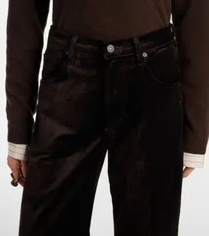 Citizens Of Humanity Ayla Cotton-blend Straight Pants - Brown