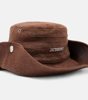 Jacquemus Artichaut Canvas Bucket Hat - Brown