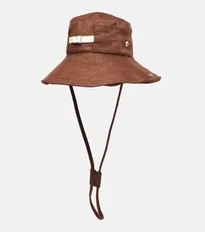 Jacquemus Artichaut Canvas Bucket Hat - Brown
