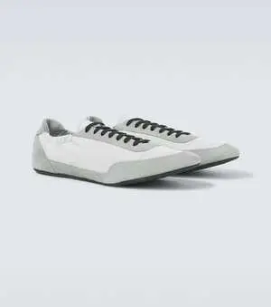 Prada Collapse Re-nylon And Suede Sneakers - Grey