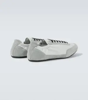 Prada Collapse Re-nylon And Suede Sneakers - Grey