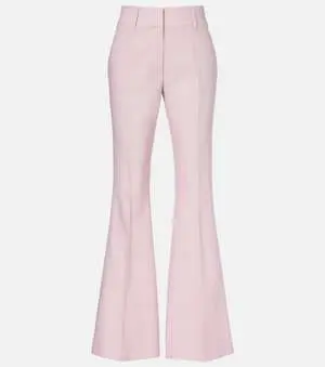 Gabriela Hearst Rhein Wool Flared Pants - Pink