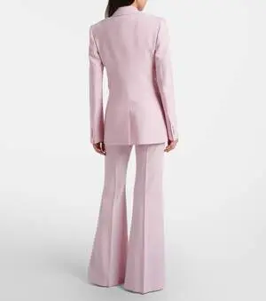Gabriela Hearst Rhein Wool Flared Pants - Pink