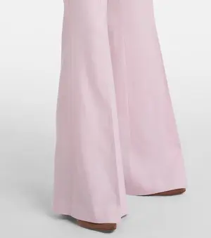 Gabriela Hearst Rhein Wool Flared Pants - Pink