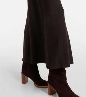 Gabriela Hearst Imagene Rib-knitted Wool Midi Dress - Black