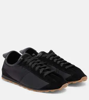 Jacquemus Tennis Suede-trimmed Sneakers - Black