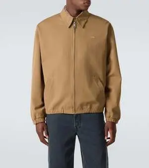 Prada Logo Cotton Jacket - Brown