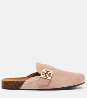 Tory Burch Mellow Suede Mules - Pink