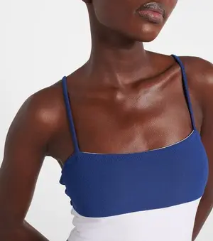 SAME Striped Swimsuit - Blue