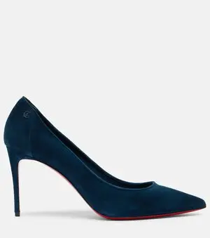 CHRISTIAN LOUBOUTIN Sporty Kate 85 Suede Pumps - Blue