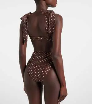 SAME Polka-dot High-rise Bikini Bottoms