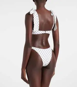 SAME Polka-dot Bikini Top - White