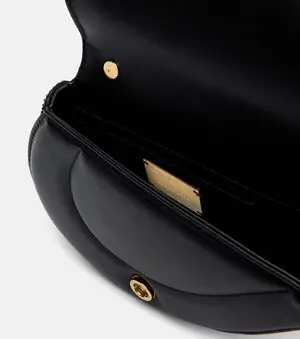 BVLGARI Serpenti Cuore 1968 Embellished Suede Top-handle Bag - Black