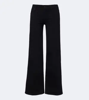 FRAME Le Slim Palazzo Wide-leg Jeans - Black