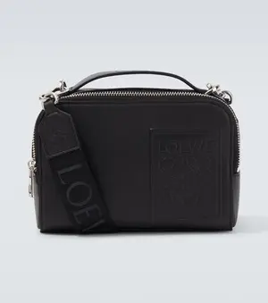 Loewe Anagram Mini Leather Crossbody Bag - Black