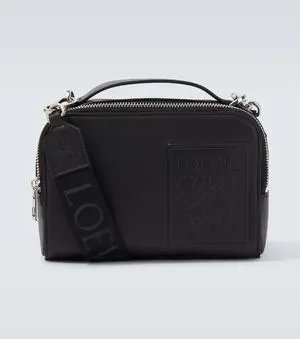 Loewe Anagram Mini Leather Crossbody Bag - Black