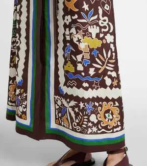 ALEMAIS Alémais Maroc Printed Linen Shirt Dress - Multicoloured