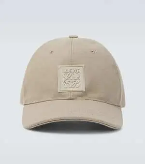 Loewe Anagram Cotton Canvas Baseball Cap - Beige