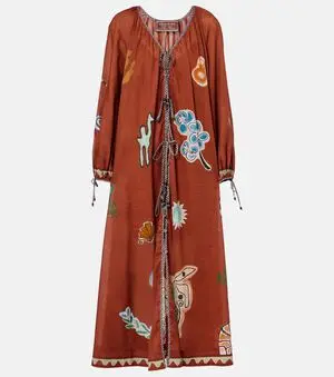 ALEMAIS Alémais X Lrnce Laurence Ramie And Cotton Maxi Dress - Brown