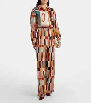 ALEMAIS Alémais X Lrnce Marjorelle Printed Linen And Silk Shirt