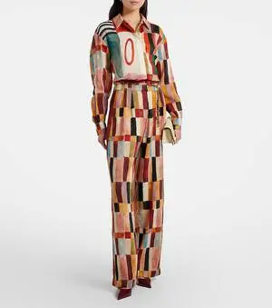 ALEMAIS Alémais X Lrnce Marjorelle Printed Linen And Silk Shirt - Multicoloured