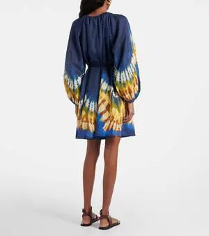 ALEMAIS Alémais Martine Printed Ramie Minidress - Blue
