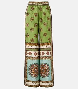 ALEMAIS Alémais Contina Jacquard Palazzo Pants - Multicoloured