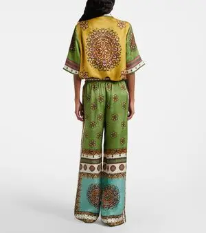ALEMAIS Alémais Contina Jacquard Palazzo Pants - Multicoloured