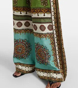 ALEMAIS Alémais Contina Jacquard Palazzo Pants - Multicoloured